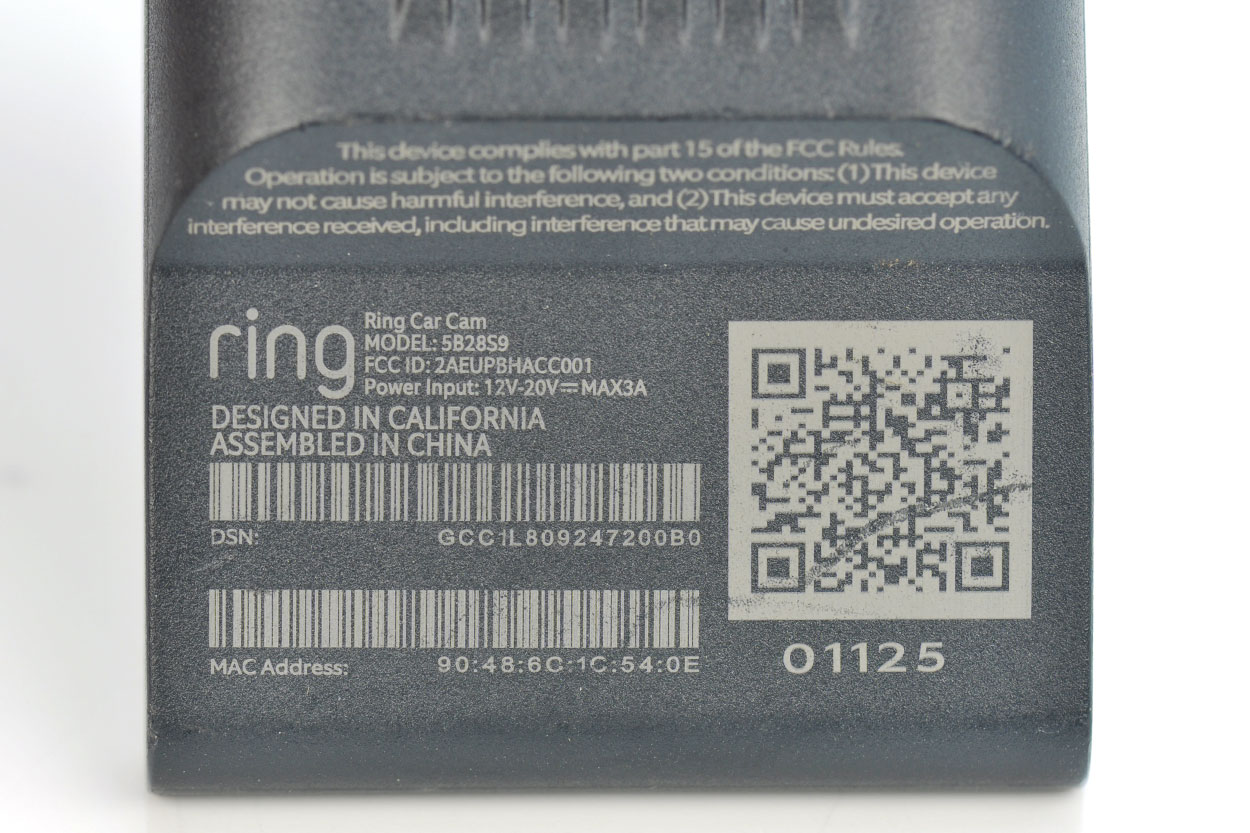 原装Ring Car Cam 5B28S9 仪表板双向高清车辆安全WIFI 摄像头 实时视图 双向通话行车记录仪-青州小熊