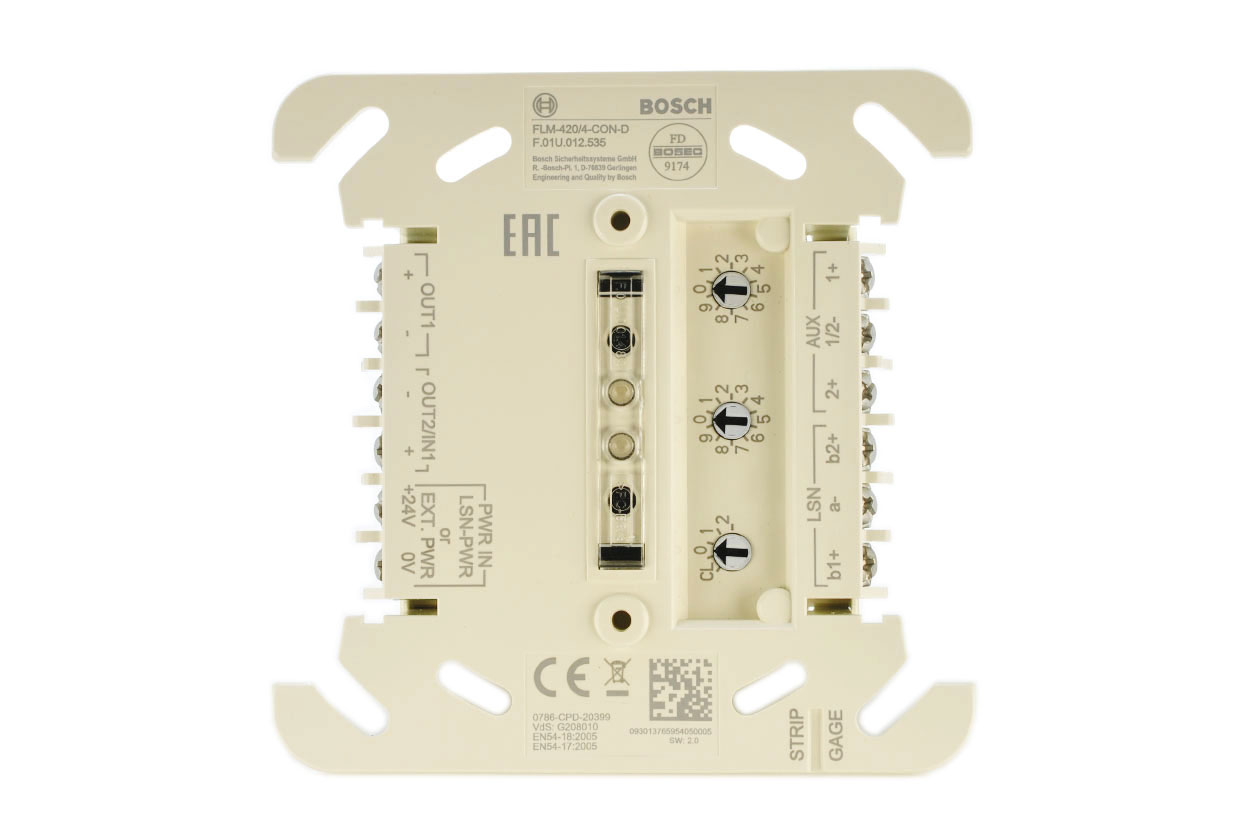 新到货全新原装博世Bosch FLM-420/4-CON-D 常规接口模块4线LSN-带适配器 CONVENTIONAL INTERFACE ...