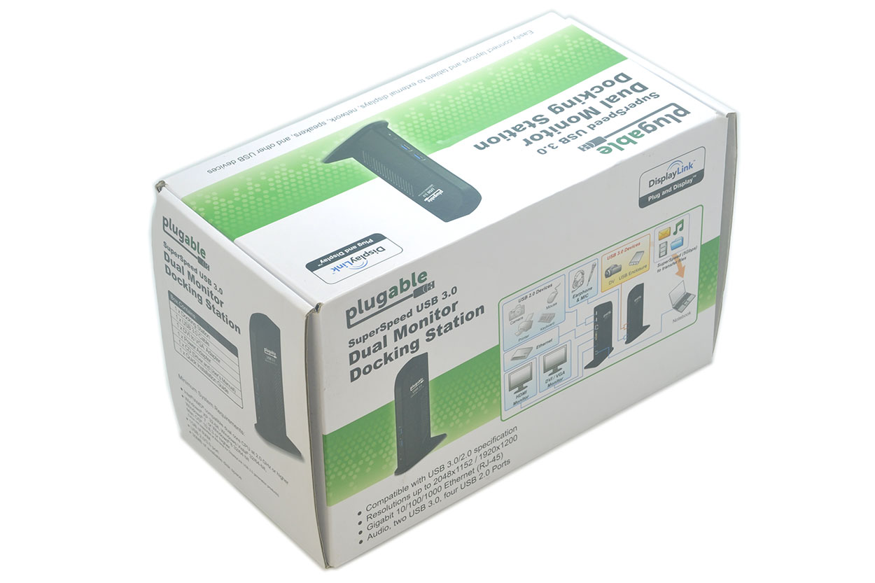 全新Plugable UD-3900 USB 3.0 Dual Display Universal Computer Laptop Dock ...