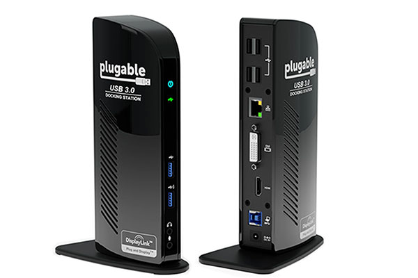 全新Plugable UD-3900 USB 3.0 Dual Display Universal Computer Laptop Dock ...