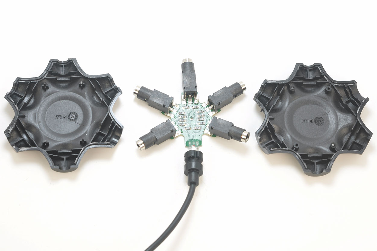 新到货全新原箱亚马逊倍思Amazon Basics 5孔耳机无损分享器 3.5mm AUX一拖五音乐共享器 一分五3.5MM耳机音频 ...