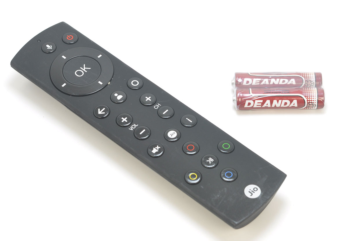 印度Reliance jio GigaTV Set top box remote 光纤高清4K机顶盒播放器 通用蓝牙语音遥控器RF165C-青州小熊