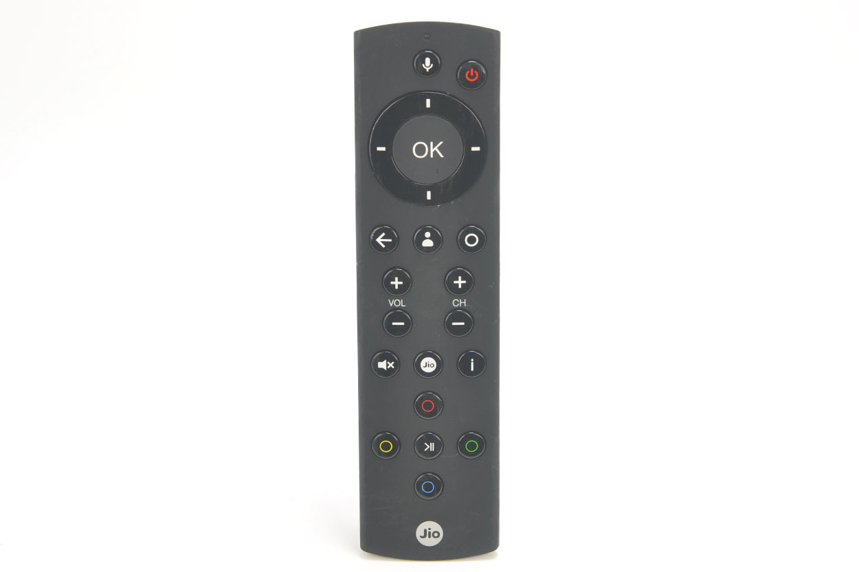 印度Reliance jio GigaTV Set top box remote 光纤高清4K机顶盒播放器 通用蓝牙语音遥控器RF165C-青州小熊