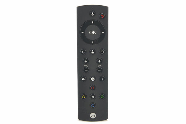 印度Reliance jio GigaTV Set top box remote 光纤高清4K机顶盒播放器 通用蓝牙语音遥控器RF165C-青州小熊