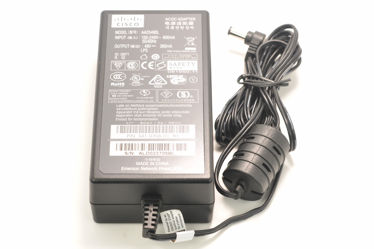新到货思科 Cisco AA25480L Power Adapter 48V 380mA for VoIP 48V 0.38A 电源 341 ...