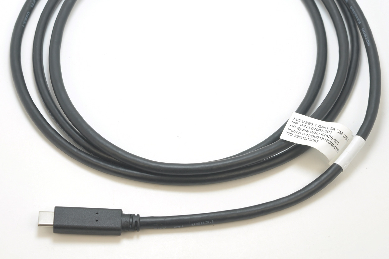1.8米长惠普USB-C 3.1 Gen 1 Cable 6Ft 20V 5A 100W L07087-001 L07087-001 半速雷电 ...