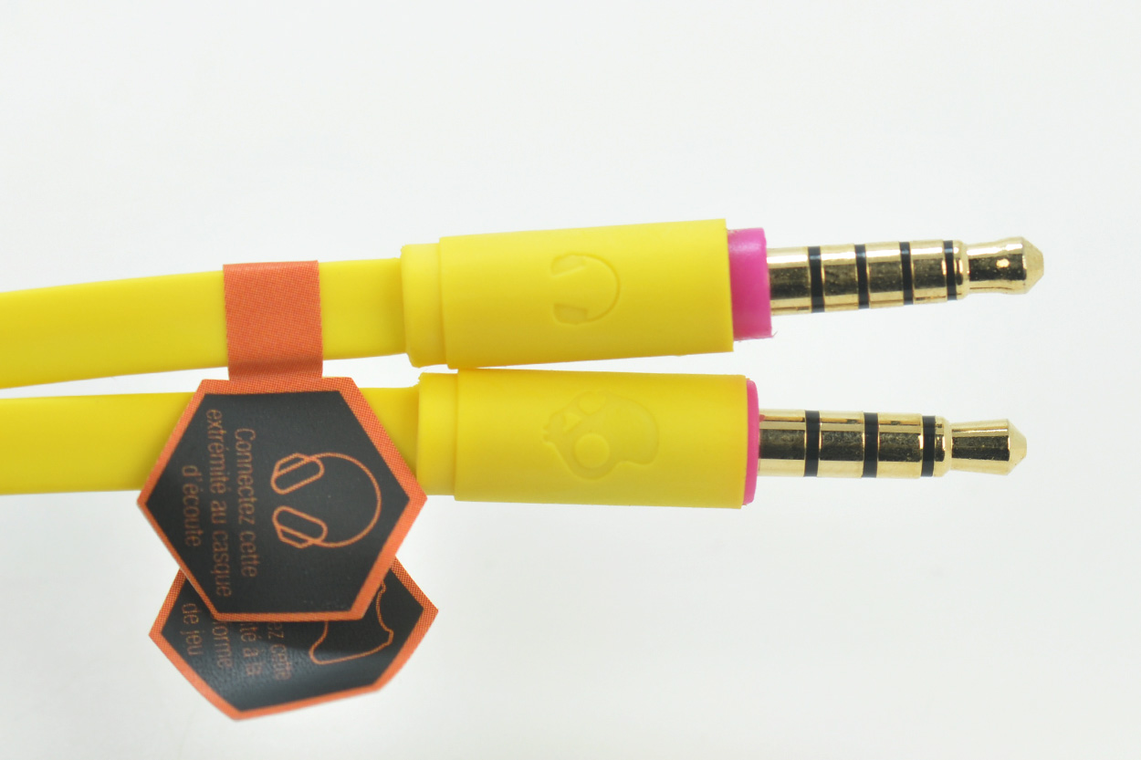 新到货1.5米长骷髅头Skullcandy PLYR SLYR Pro 耳机 3.5mm Aux Cable 5-pole to 4-pole ...