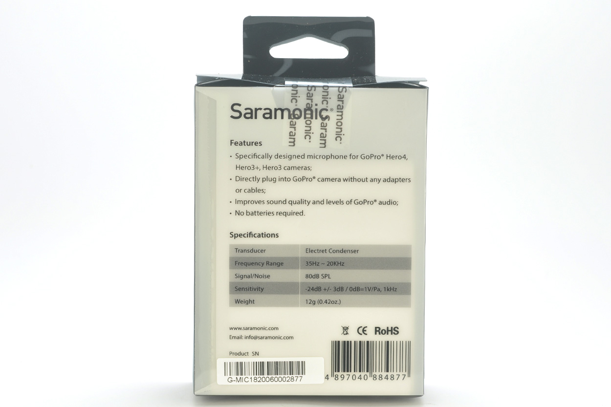 新到货枫笛Saramonic G-Mic Microphone for GoPro Cameras Hero4 Hero3+ Hero3 ...